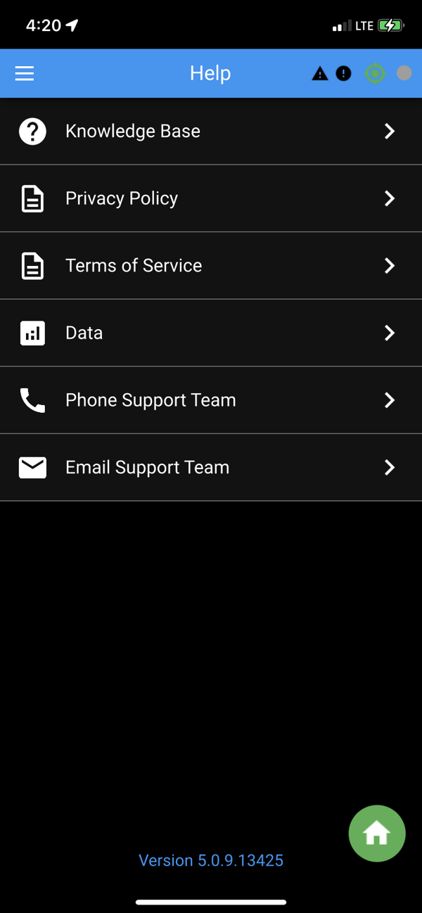 Upload data from the Blue Ink Tech app
