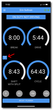 How does the app calculate split shifts?