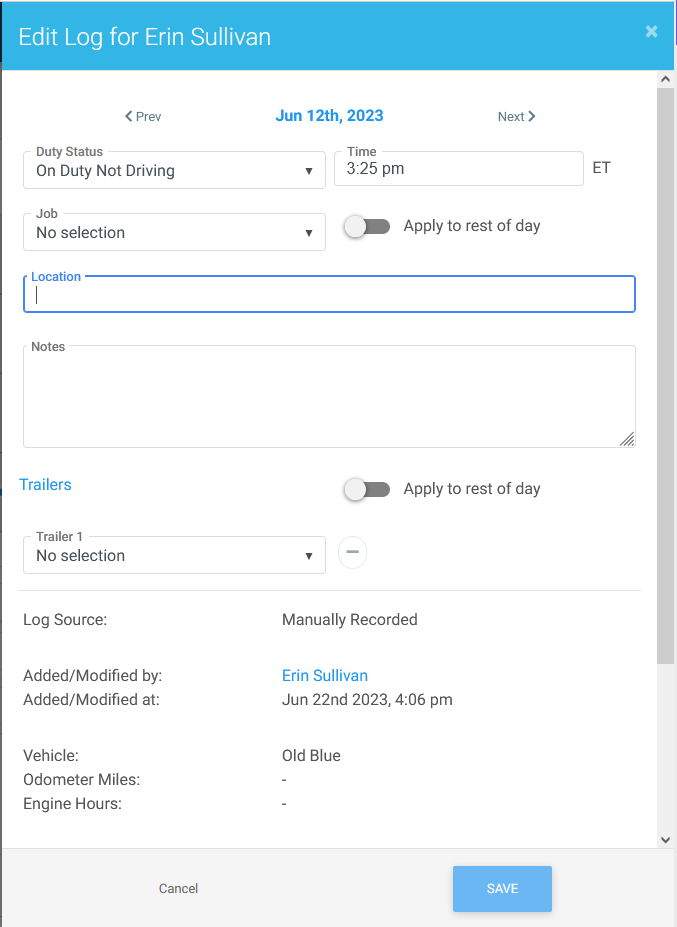 Editing Logs on the BIT Website